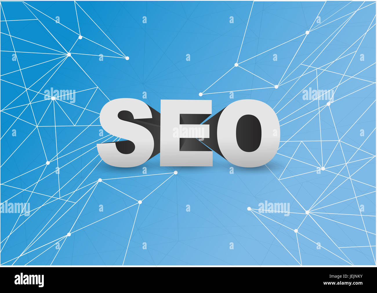 search engine optimization over a technology network diagram ...