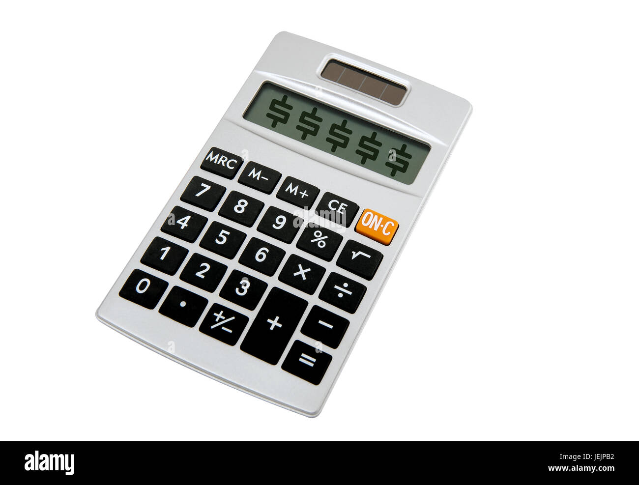 Small handheld calculator for math figures Stock Photo - Alamy