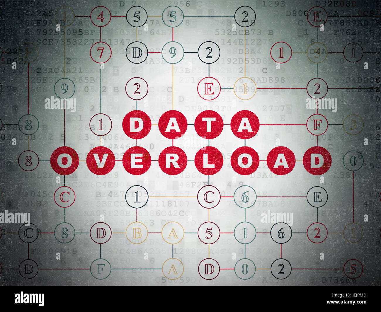 Data concept: Data Overload on Digital Data Paper background Stock ...