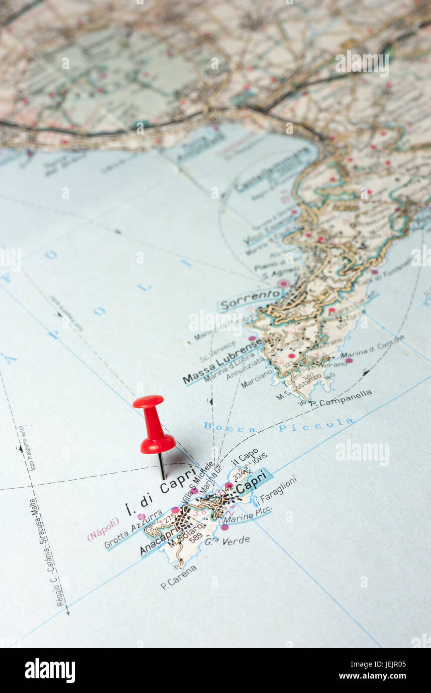 Map of capri italy hi-res stock photography and images - Alamy