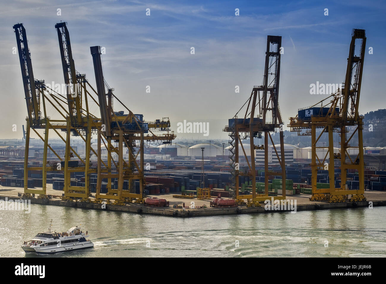 Container Dock Barcelona Spain Stock Photo - Alamy