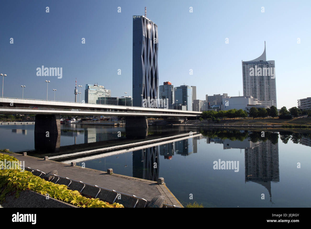 Donau City Vienna with DC Tower 1 Stock Photo - Alamy