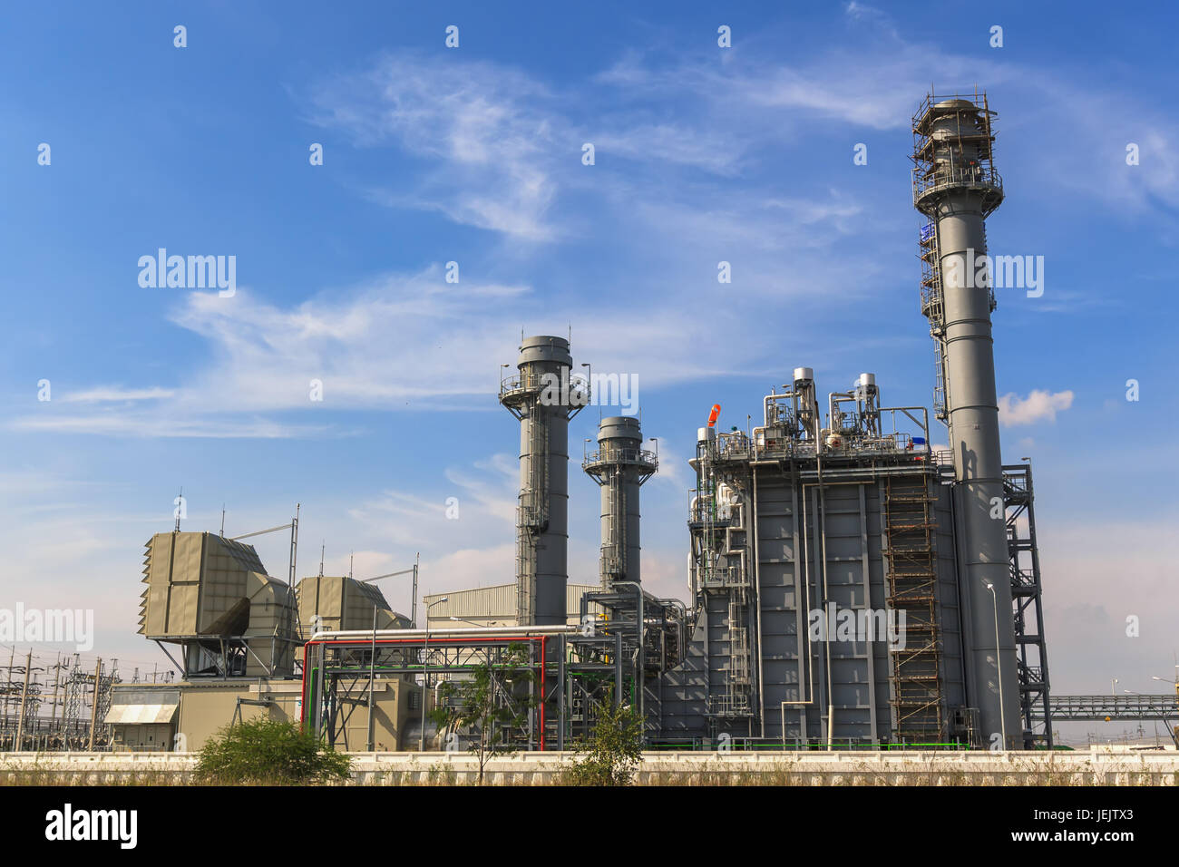 Electric power plant in Industrial estate Stock Photo - Alamy