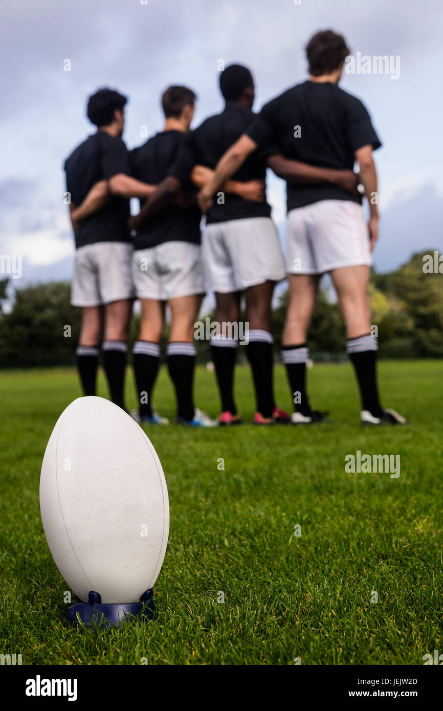 Rugby players standing together before match Stock Photo - Alamy