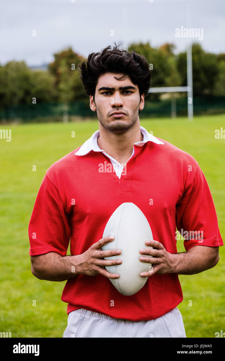 Tough rugby player ready to play Stock Photo - Alamy