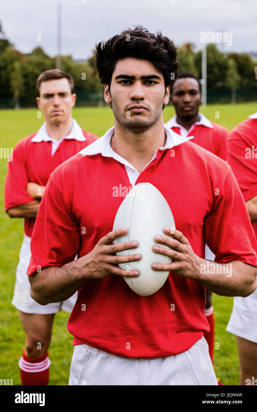 Tough rugby players ready to play Stock Photo - Alamy