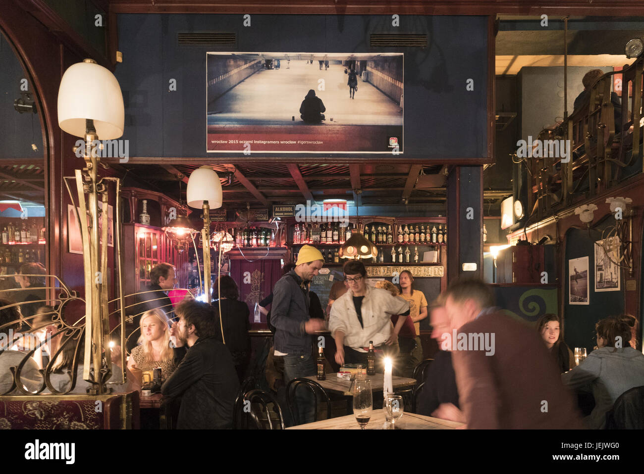 Pub Art Cafe Kalambur in Wroclaw Stock Photo - Alamy