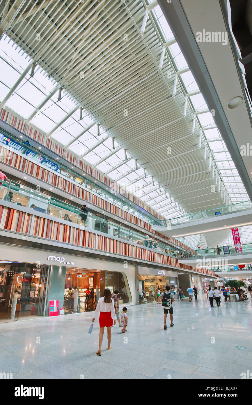 BEIJING-AUG. 2, 2015. Shoppers at Livat shopping mall. Owned by Ikea ...