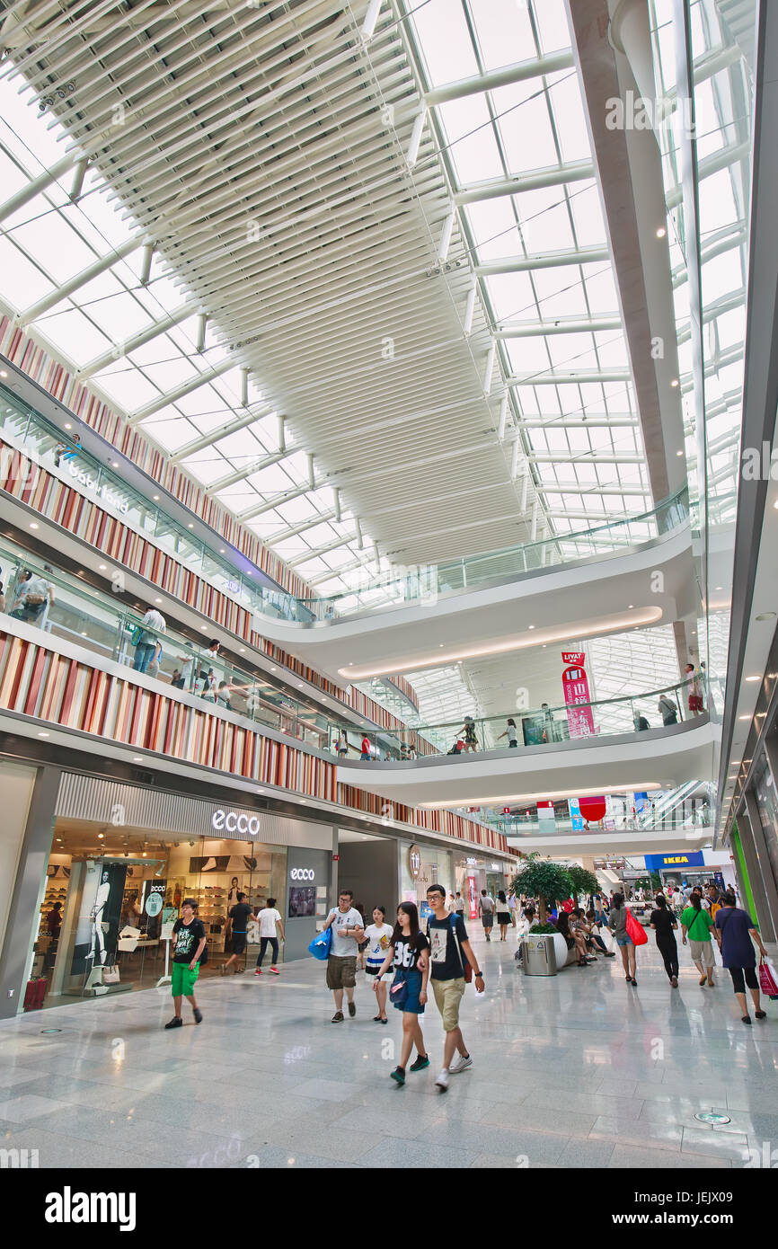 BEIJING-AUG. 2, 2015. Shoppers at Livat shopping mall. Owned by Inter ...