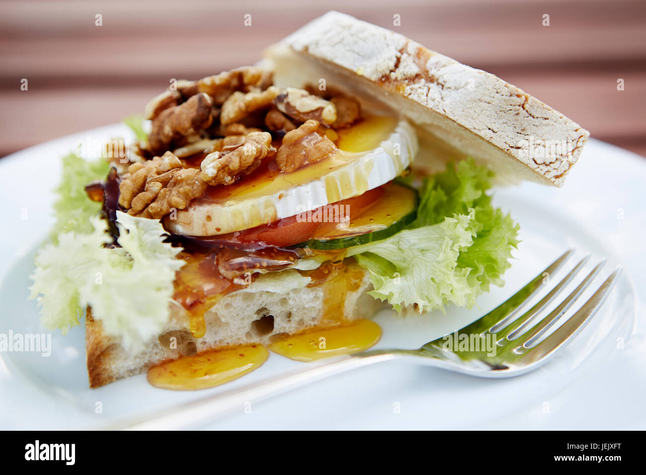 Sandwich on plate Stock Photo - Alamy