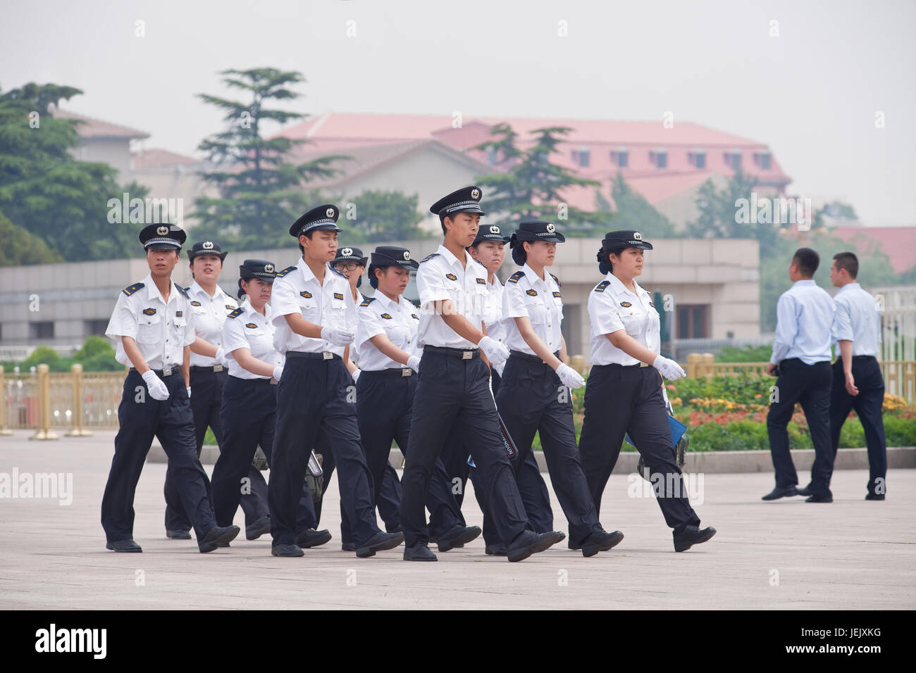 Fence security police full length hi-res stock photography and images ...