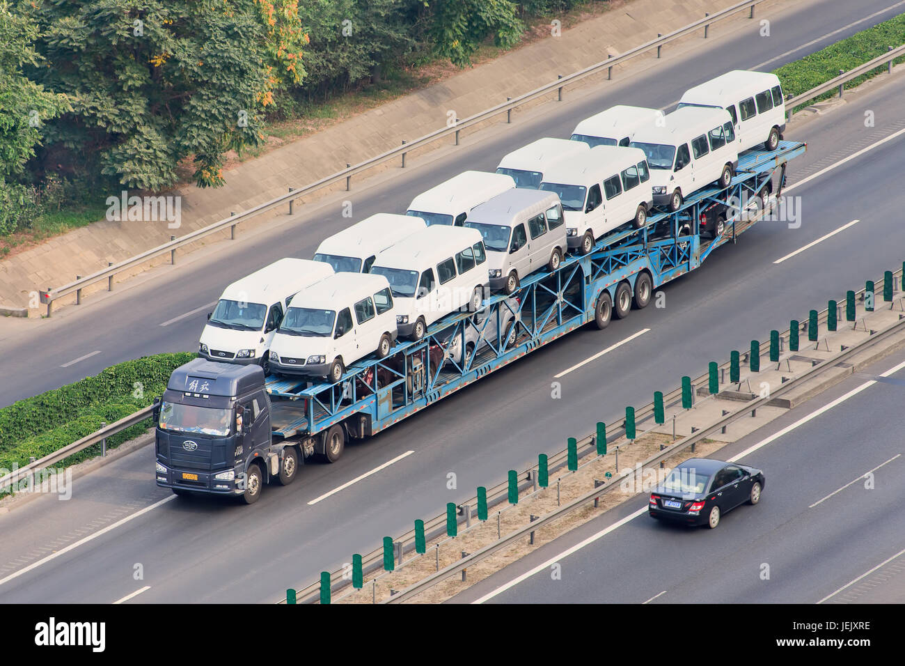 Ford cars transporter hi-res stock photography and images - Alamy
