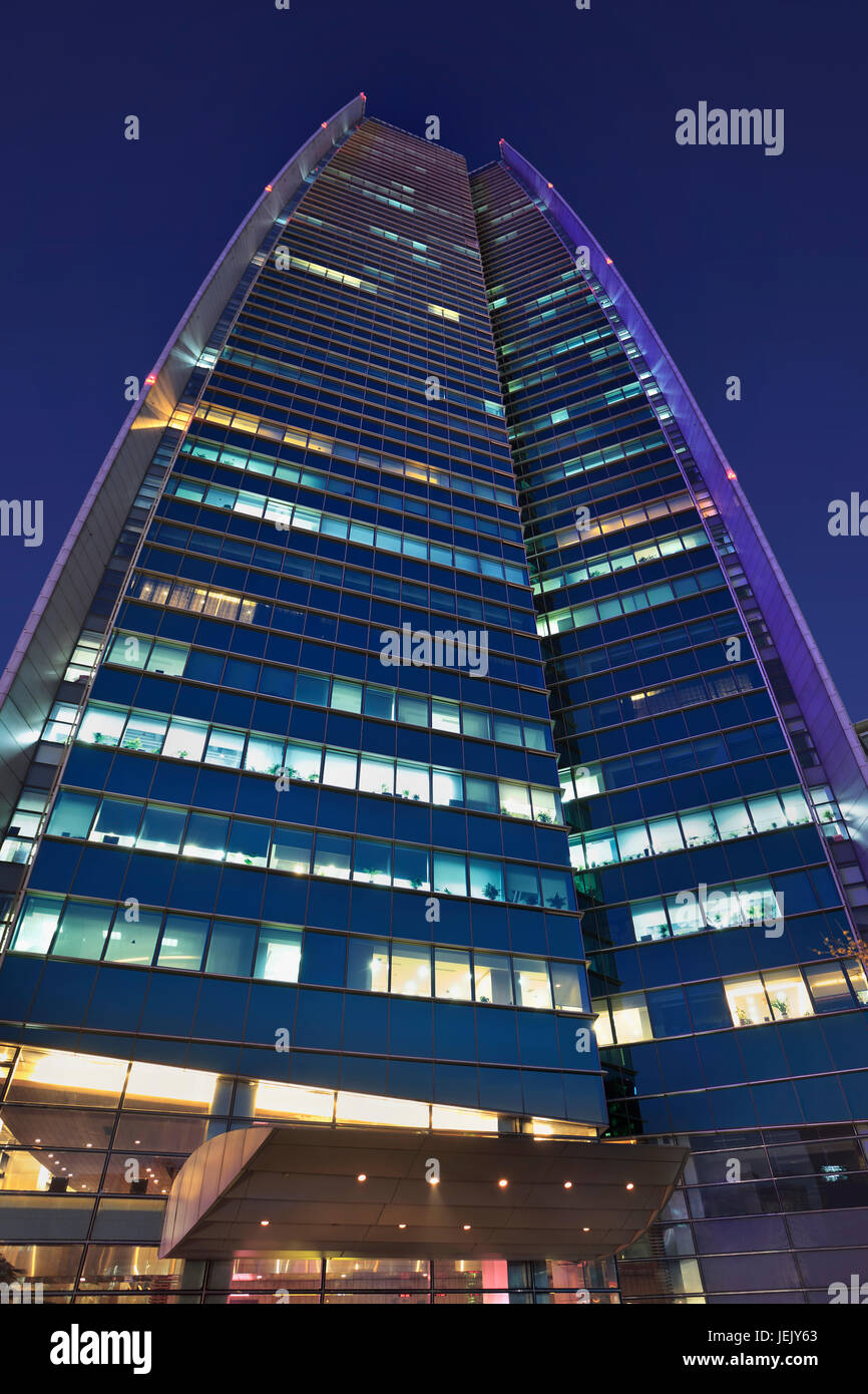 BEIJING-NOV. 14. Sinosteel headquarters at twilight. A raw material ...