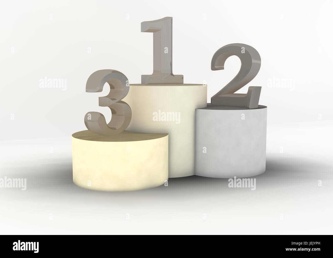 Winners podium 3D render Stock Photo - Alamy