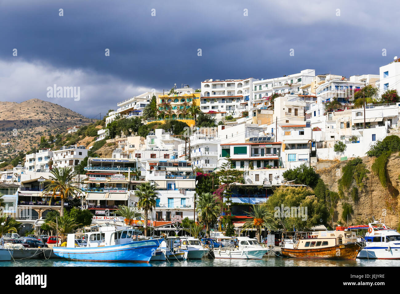 Agia Galini in Greece Stock Photo - Alamy