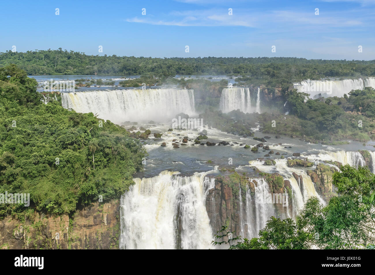 Aerial View Iguazu Falls Waterfalls High Resolution Stock Photography ...