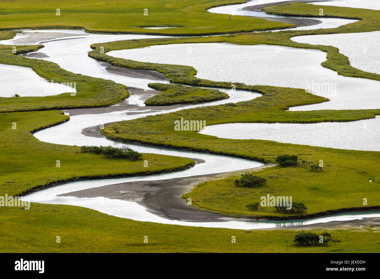 Aerial view of coastal waterway Stock Photo - Alamy