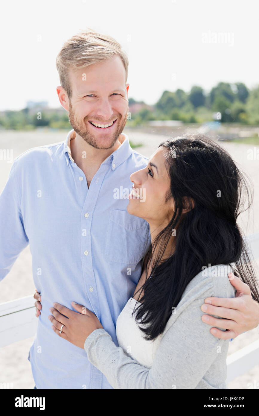 Smiling couple together Stock Photo - Alamy