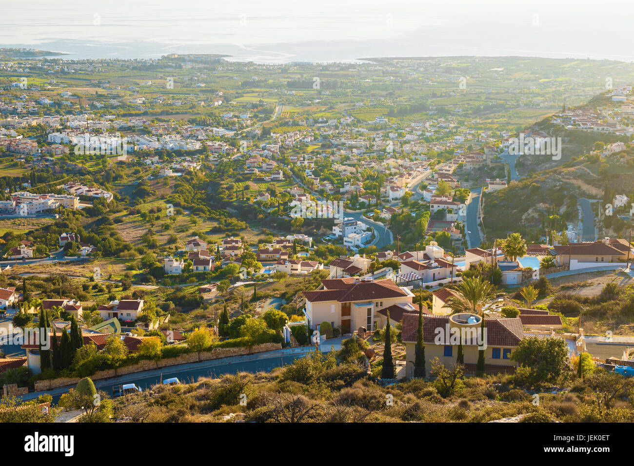 Cyprus island, top view. Houses roofs Stock Photo - Alamy