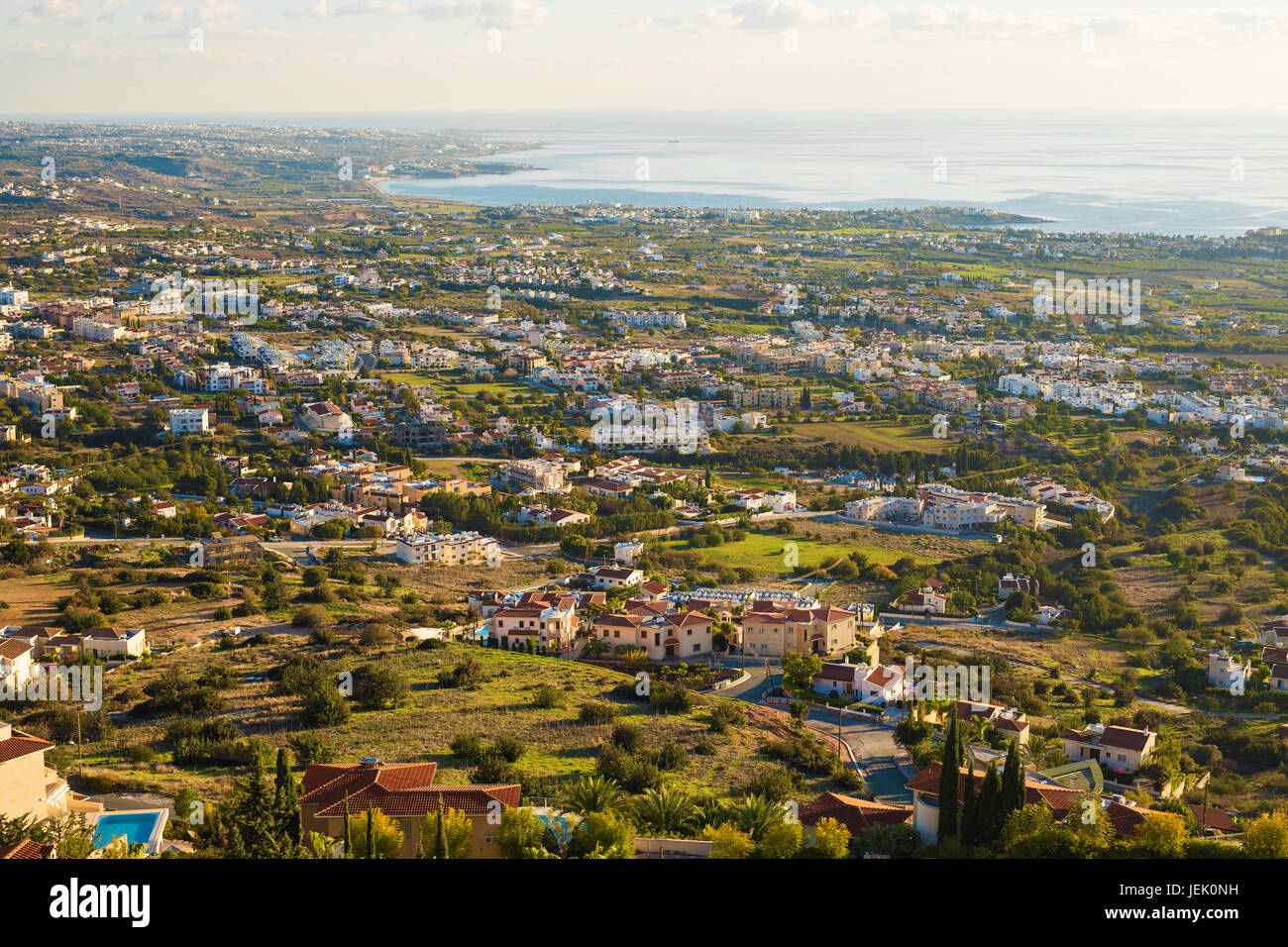 Cyprus island, top view. Houses roofs Stock Photo - Alamy