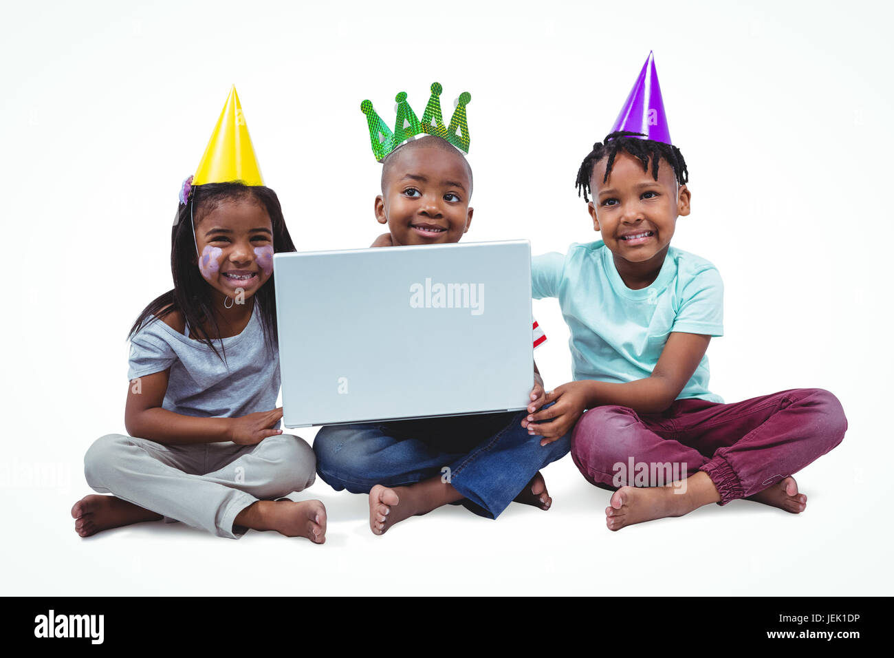 Smiling kids enjoying a party Stock Photo - Alamy