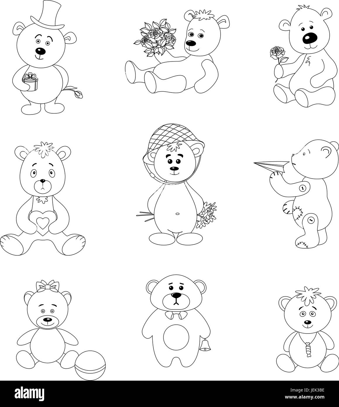 Set toy teddy bears Stock Vector Image & Art - Alamy