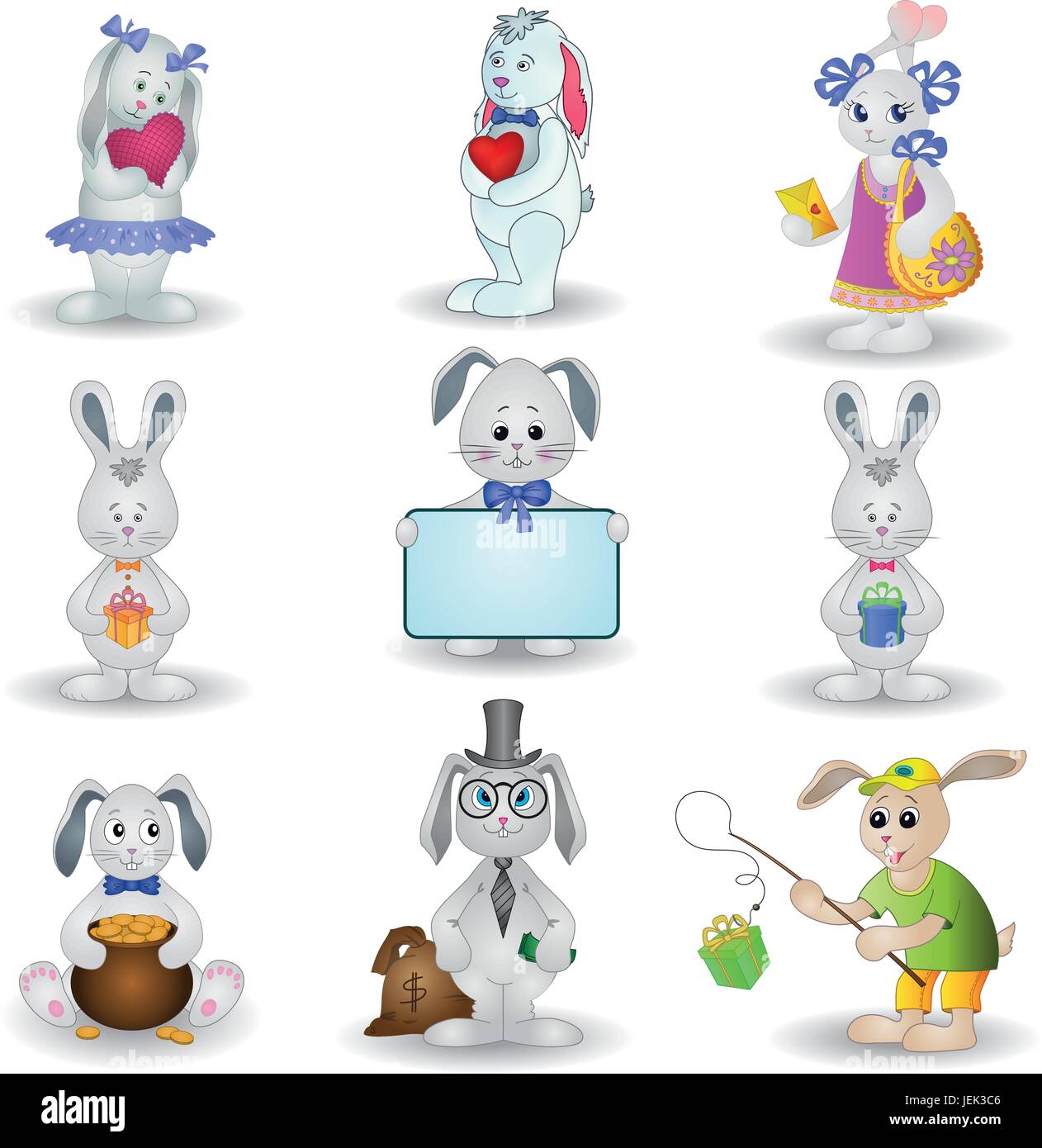 Vector cartoon character set Stock Vector Images - Alamy