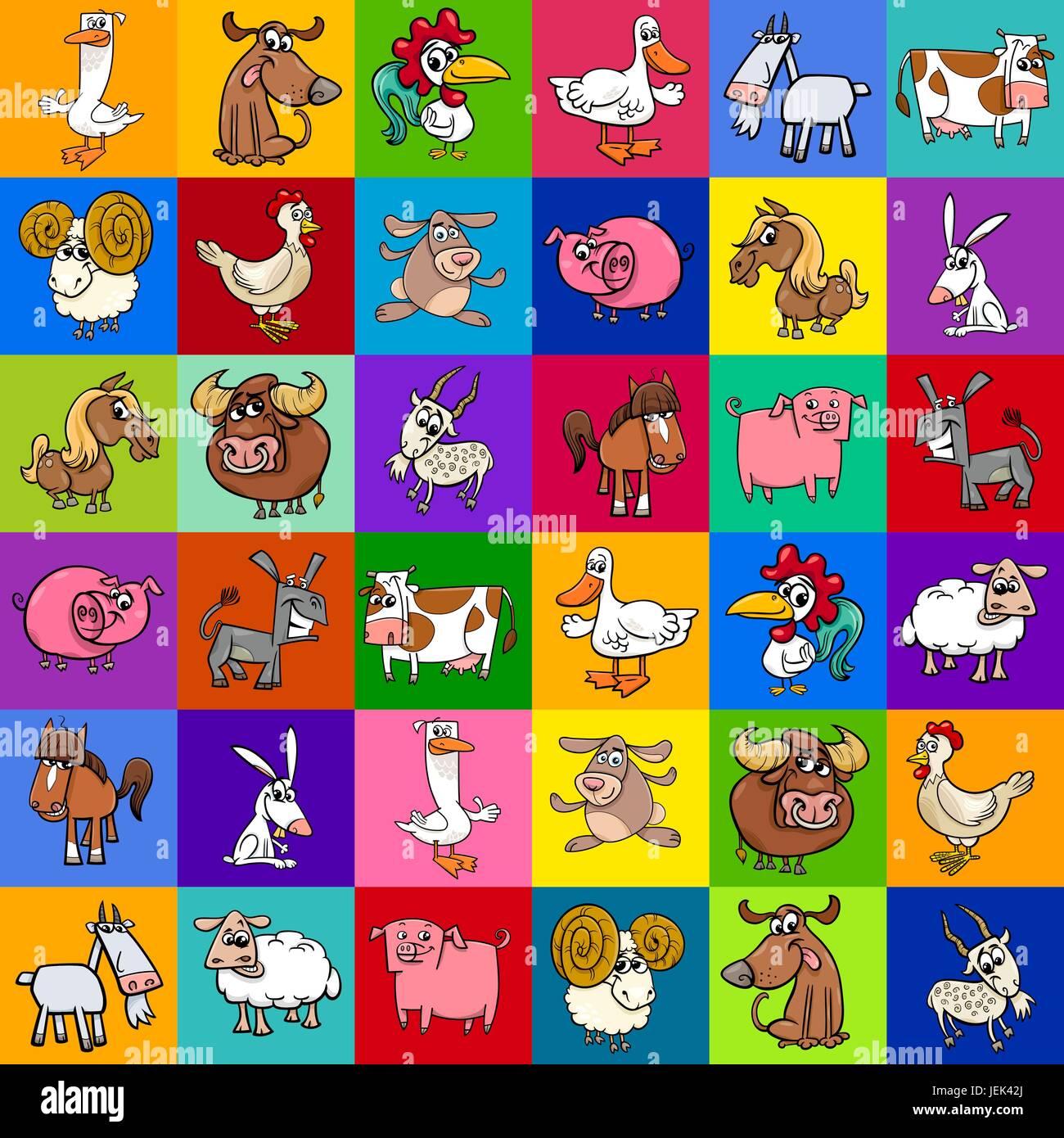 Square cow cartoon illustration hi-res stock photography and images - Alamy