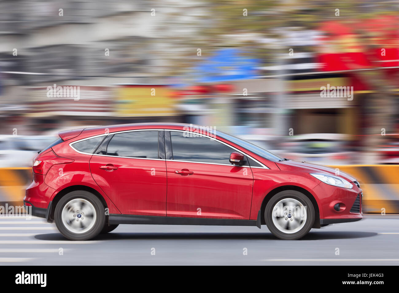 Red ford focus hi-res stock photography and images - Alamy