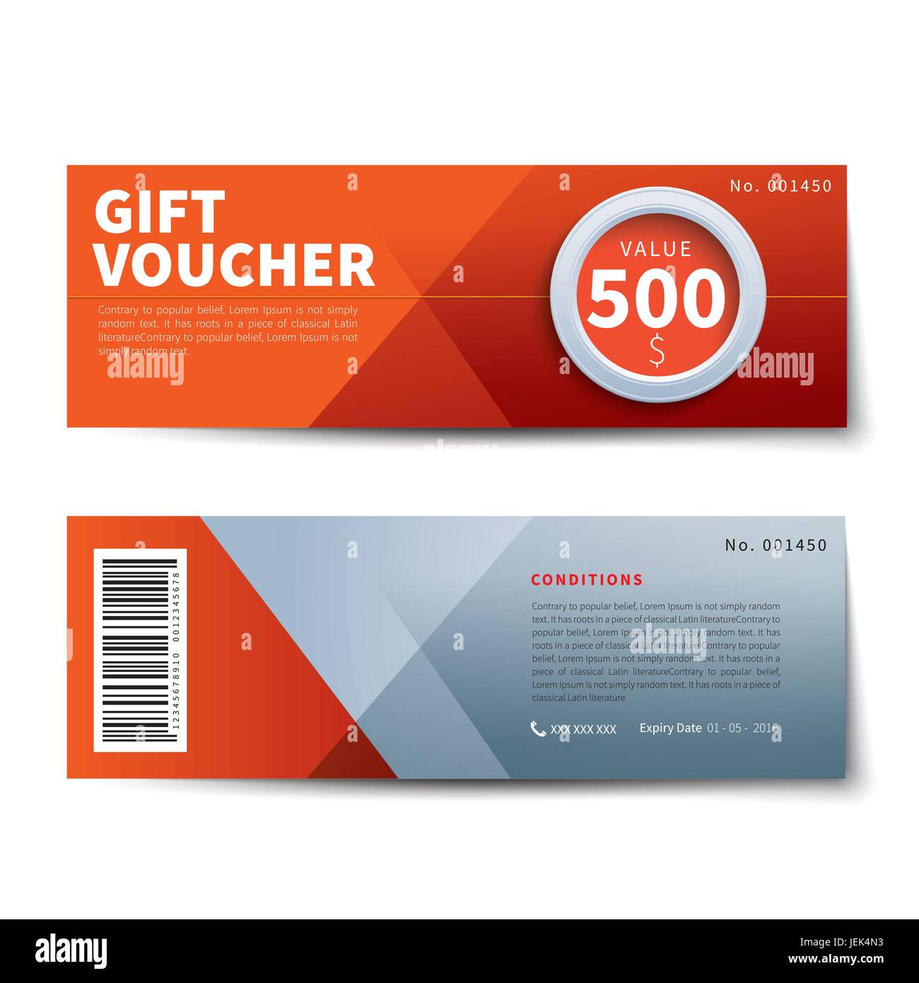 Vector gift voucher certificate Cut Out Stock Images & Pictures - Alamy
