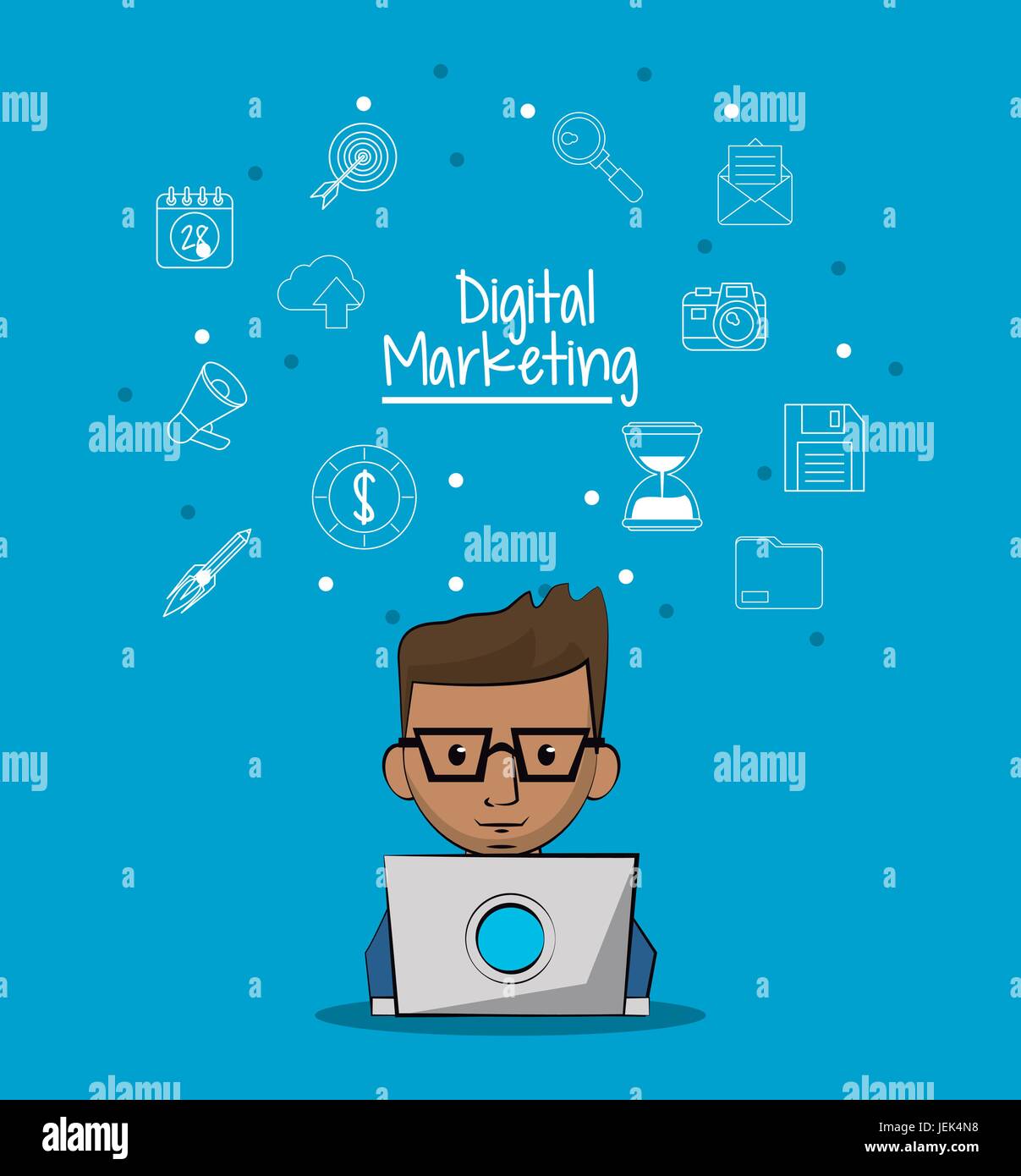 Digital marketing poster Stock Vector Images - Alamy