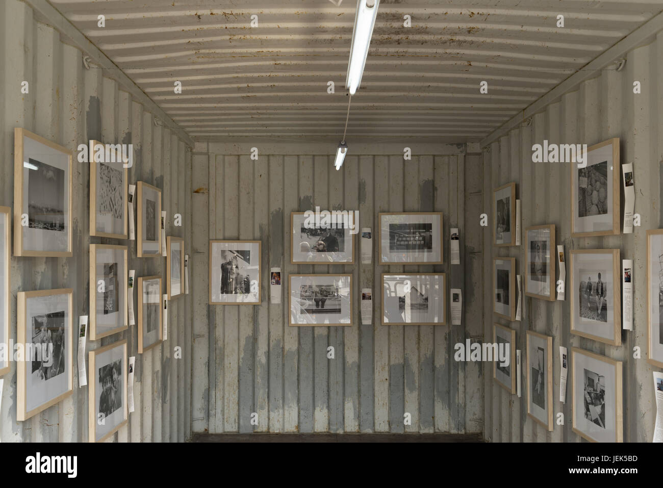 photo exhibition in freight containers Stock Photo - Alamy