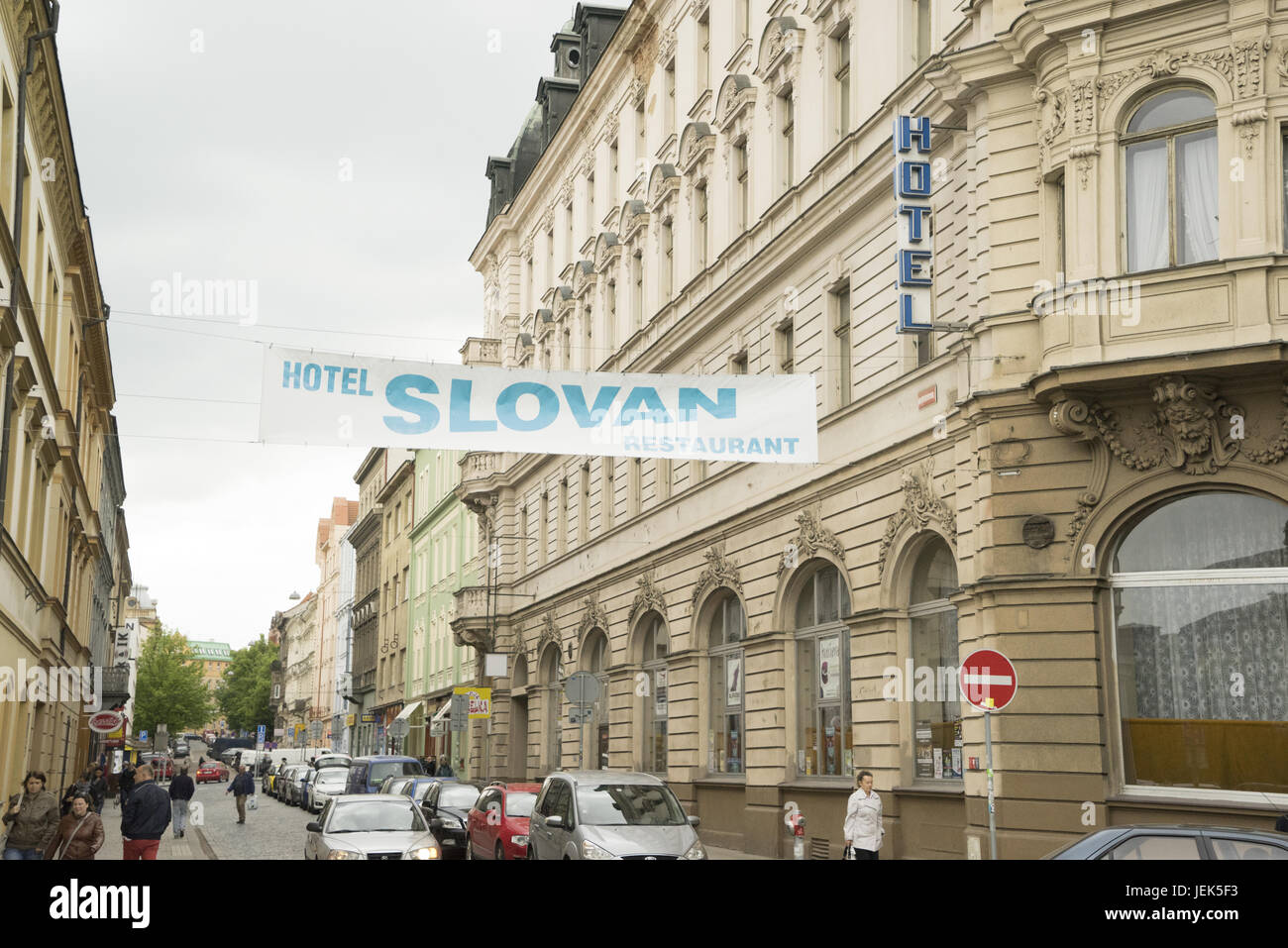 historic Hotel Slovan Stock Photo - Alamy