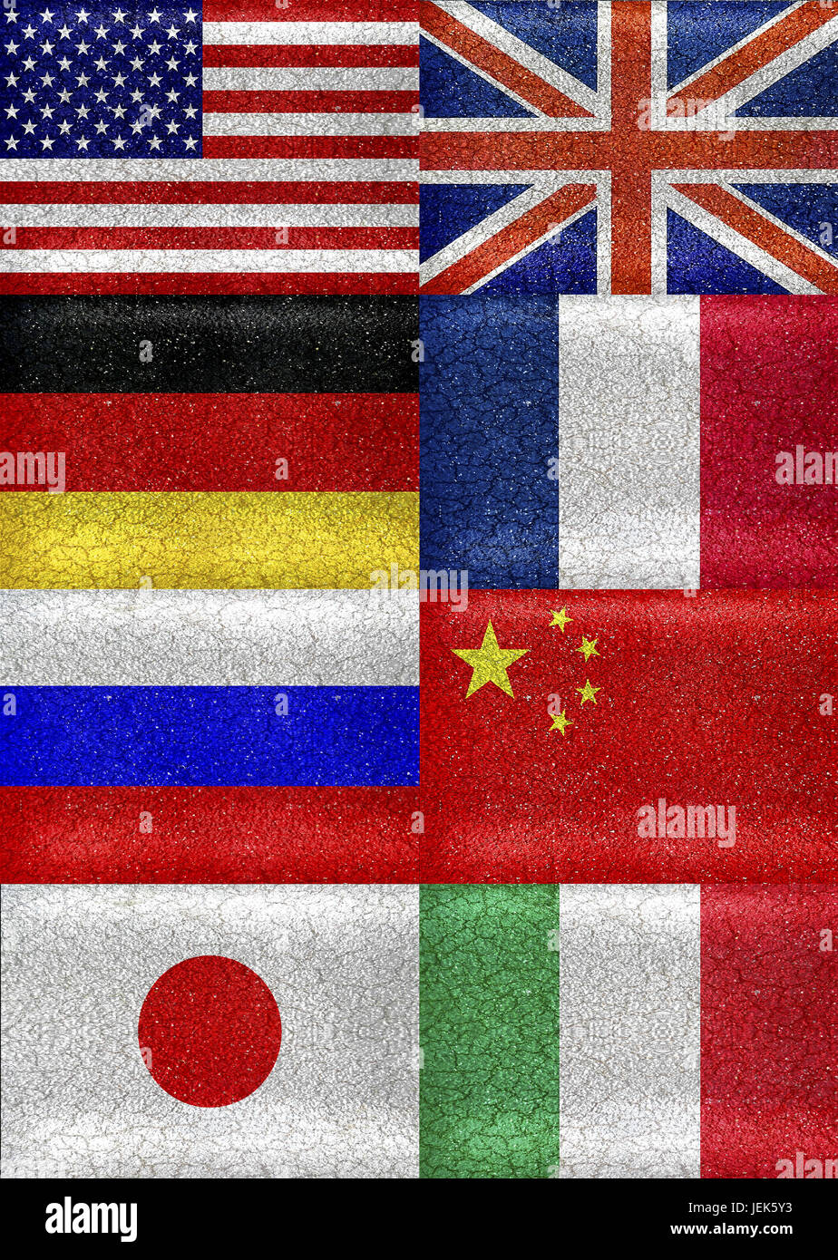 Flags of the g8 countries hi-res stock photography and images - Alamy