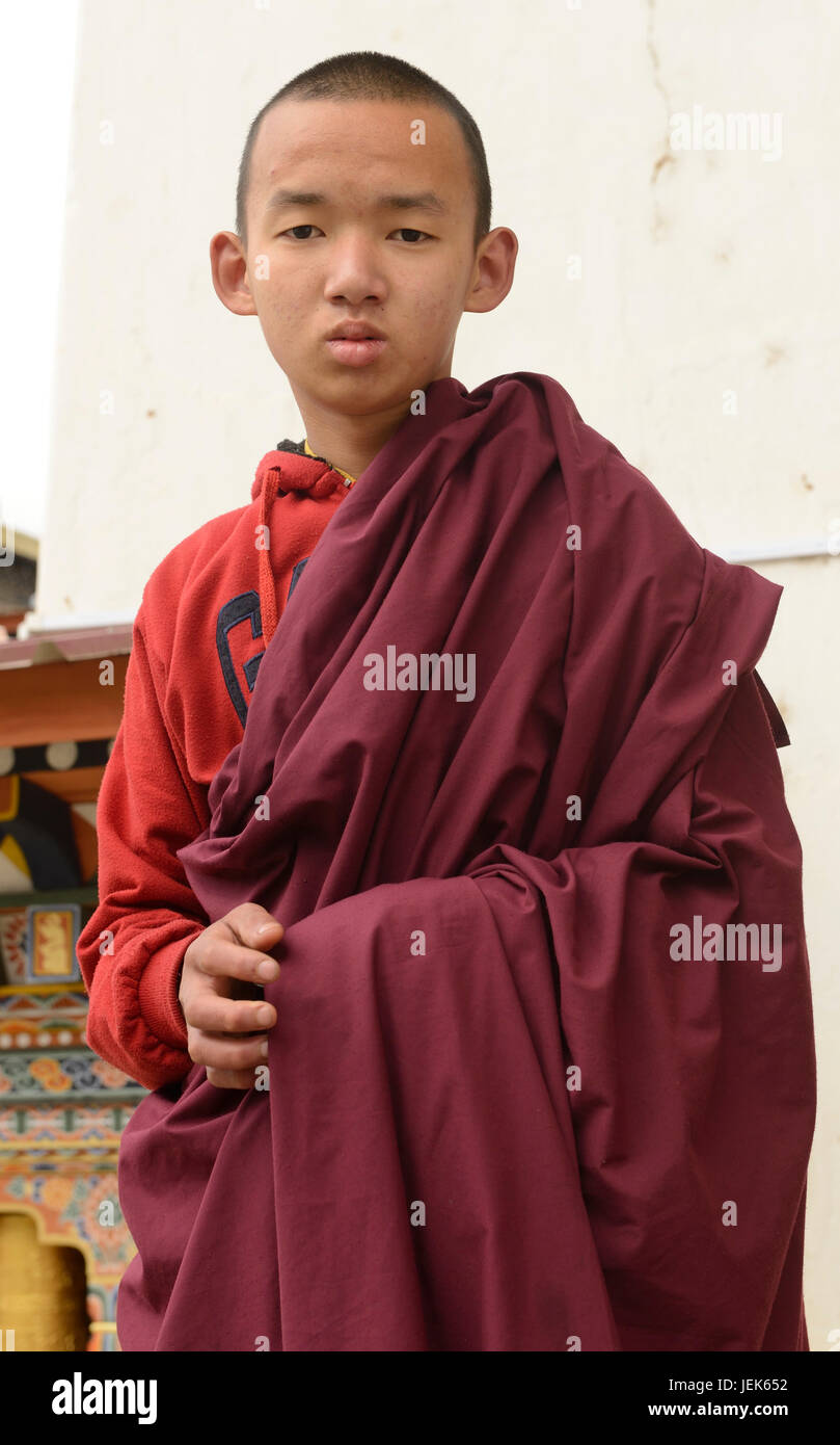 Child monk, Bhutan, asia, NOMR Stock Photo - Alamy