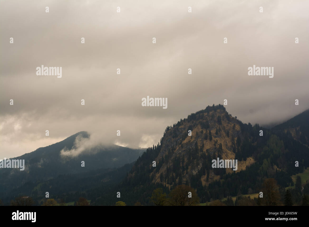 Rain clouds in the Alps Stock Photo - Alamy