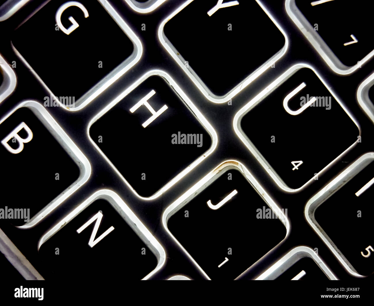 Keyboard Perspective View High Contrast Photo Stock Photo - Alamy