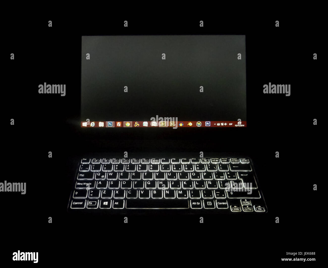Laptop Front View High Contrast Photo Stock Photo - Alamy