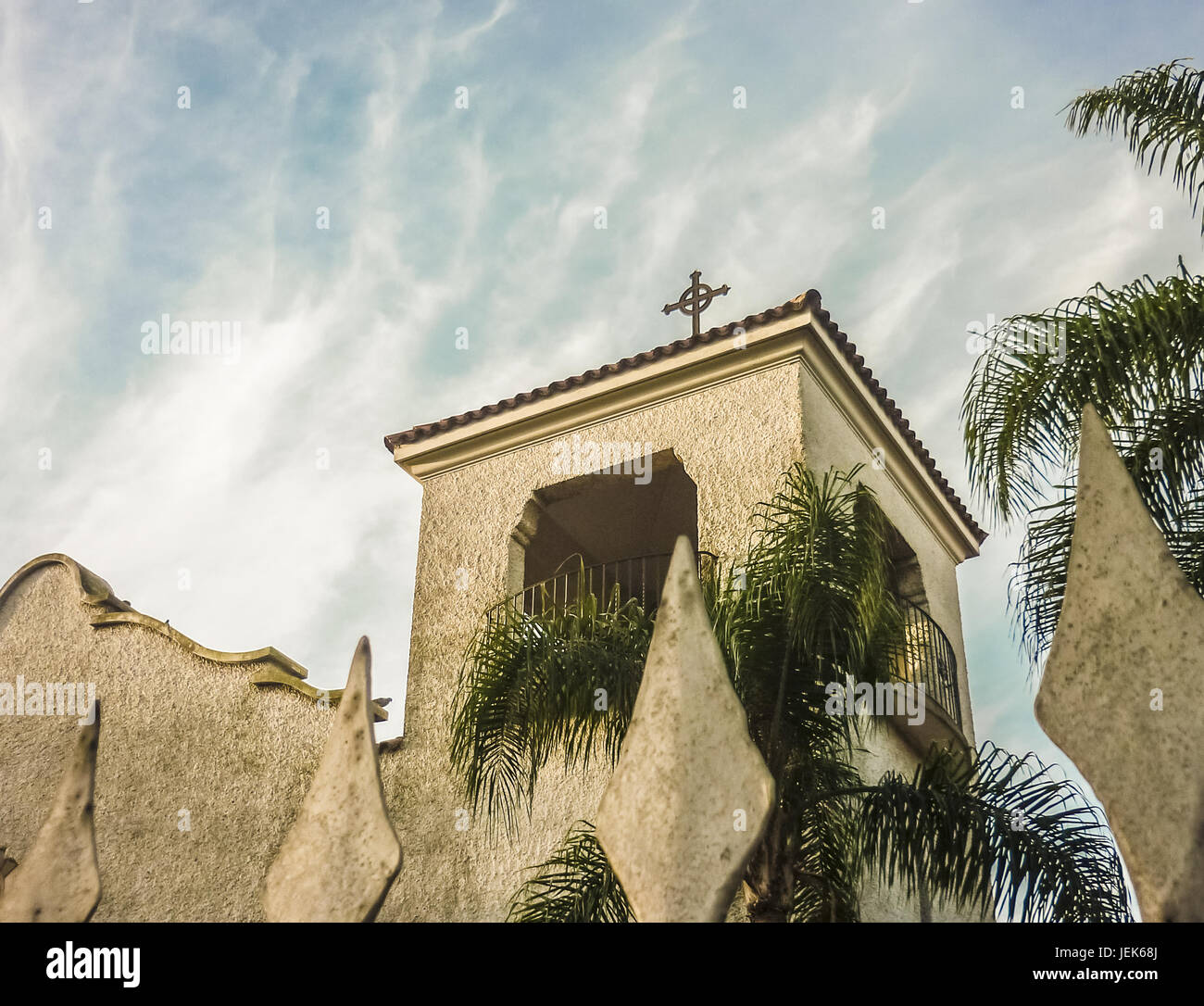 White Chapel Low Angel View Stock Photo - Alamy