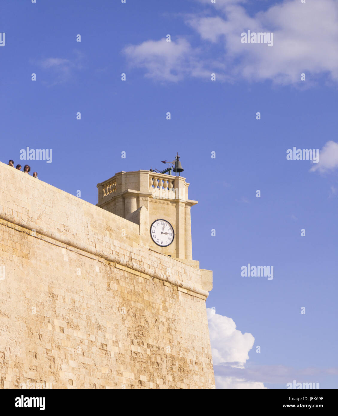 city wall with belltower Stock Photo - Alamy