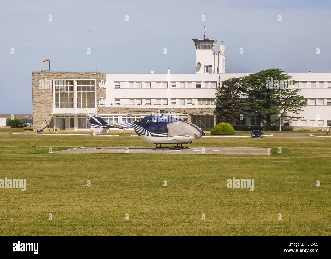 Helicopter on the Ground Stock Photo - Alamy