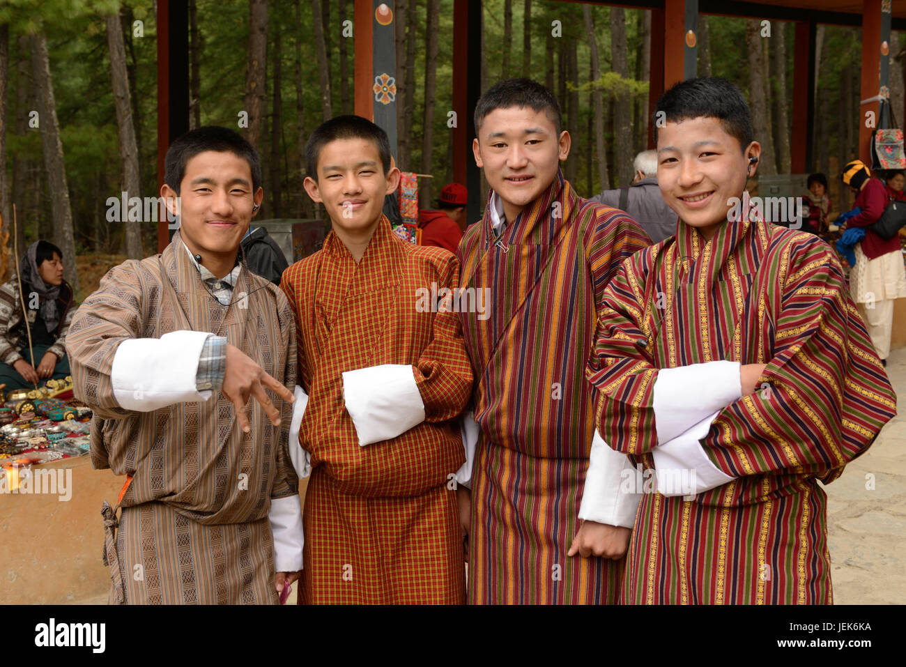 People at monastery, Thimphu, Bhutan, asia Stock Photo - Alamy