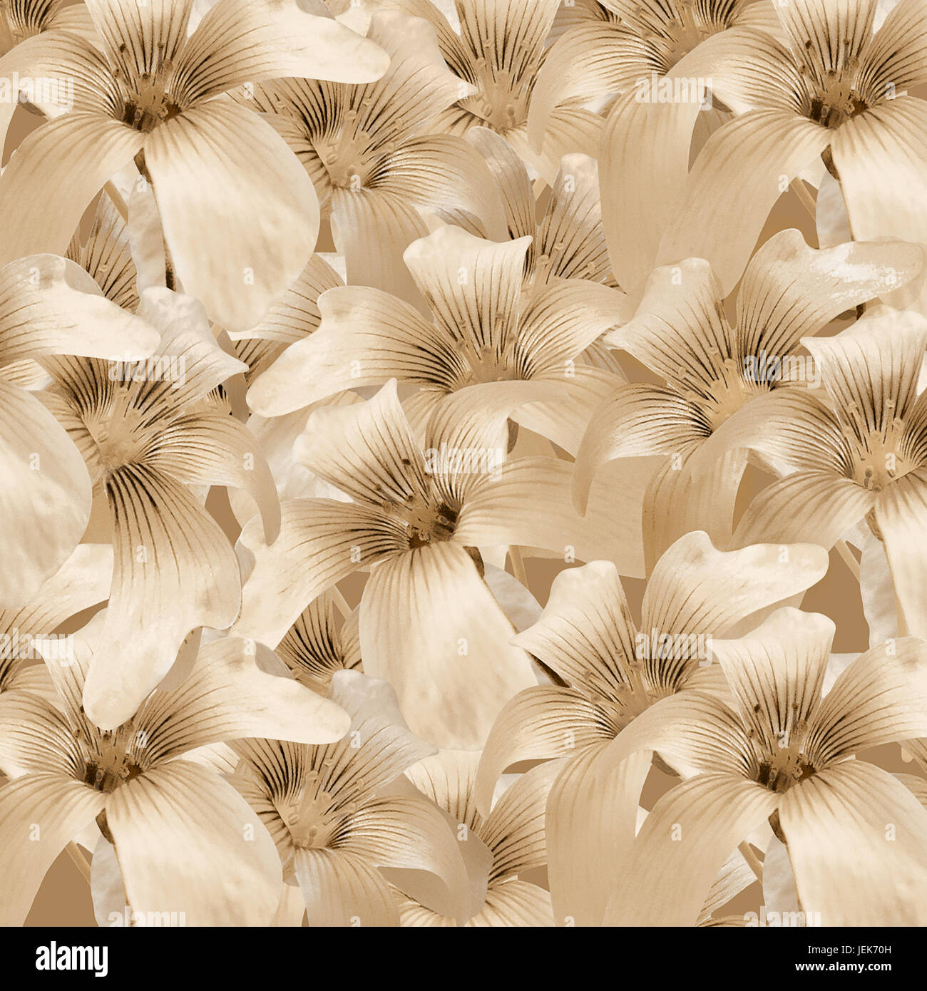 Elegant Floral Pattern in Light Ocher Tones Stock Photo - Alamy