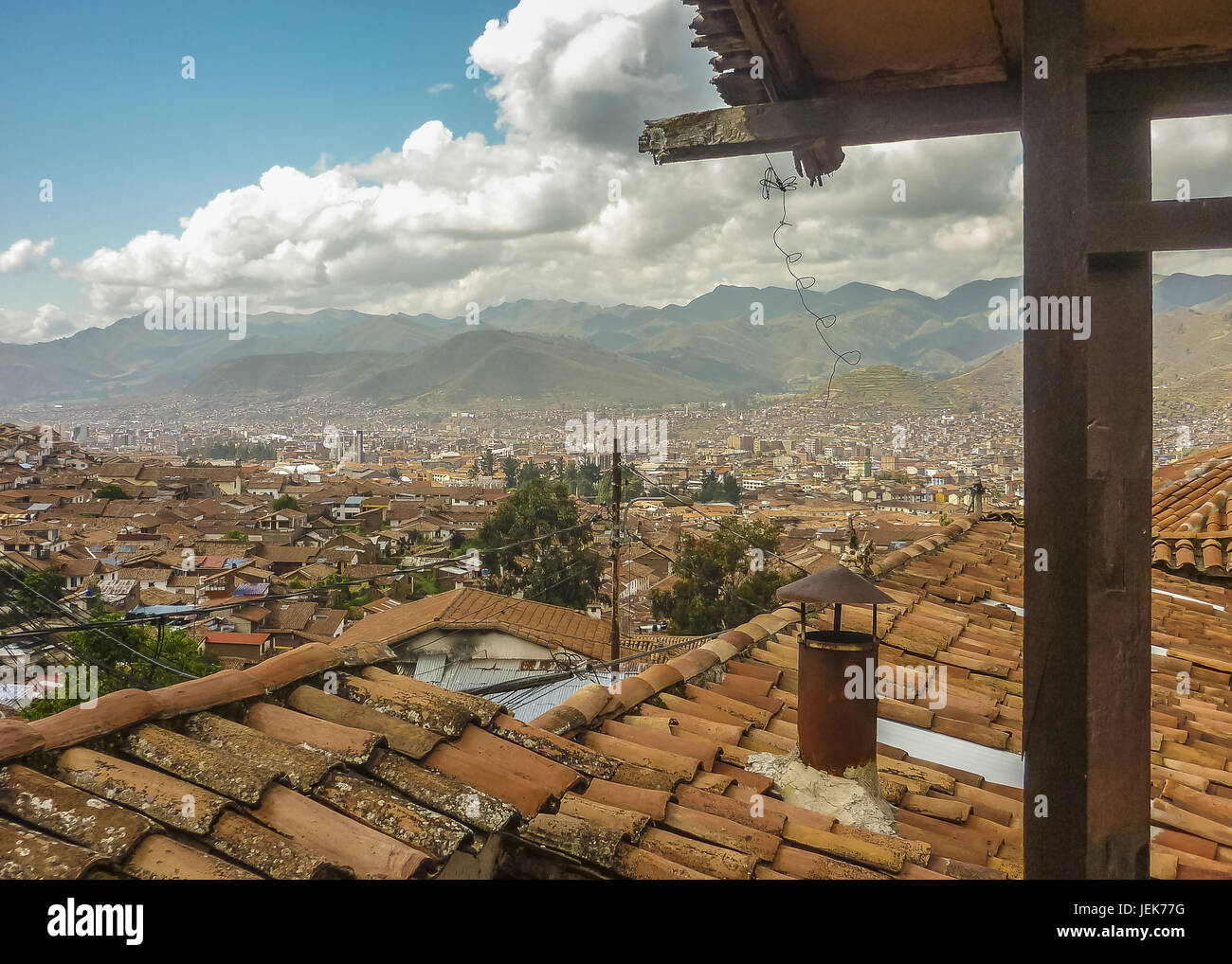 Aerial View of Cusco from Hostel Stock Photo - Alamy