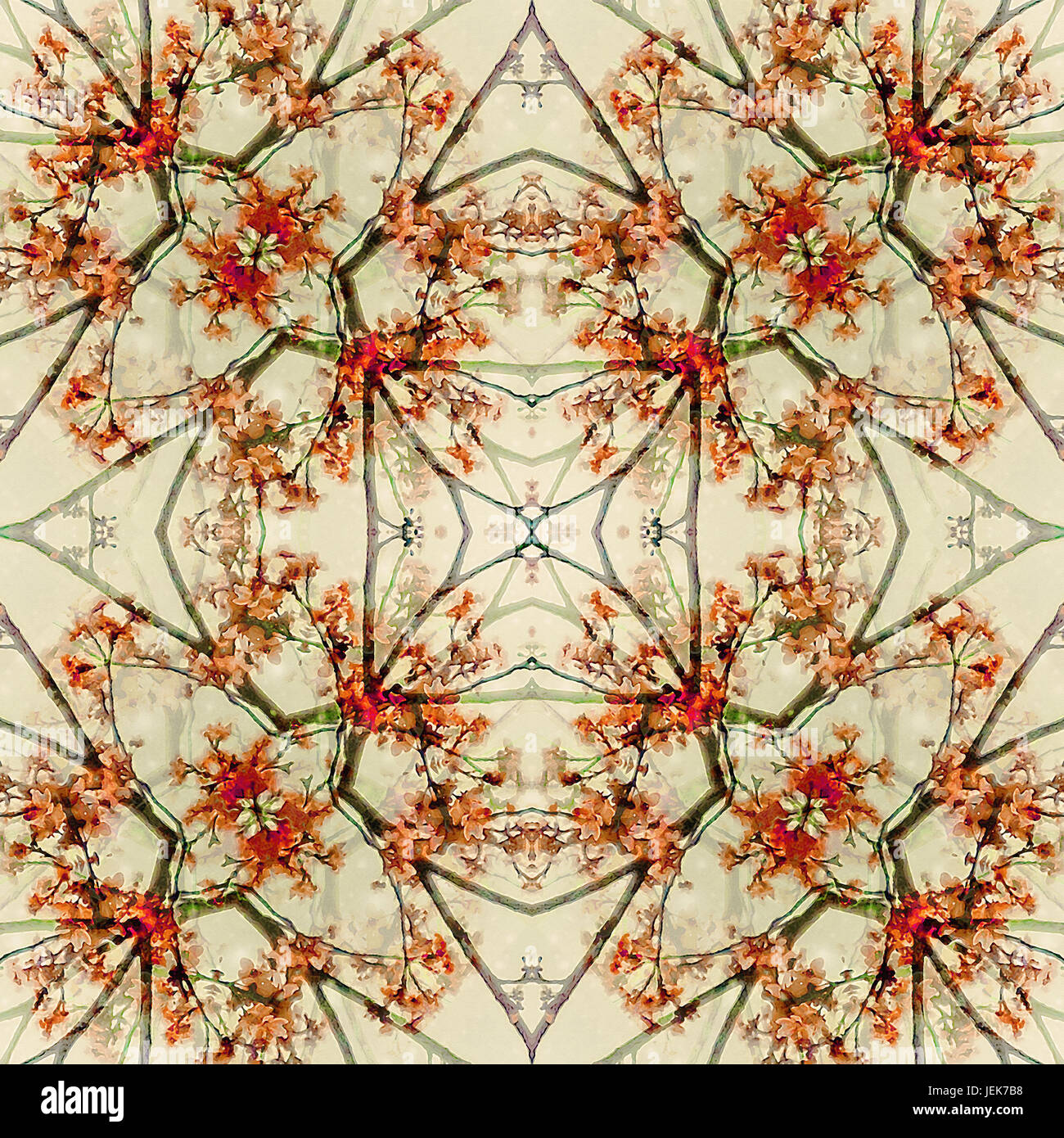 Floral Geometric Pattern Collage Stock Photo - Alamy