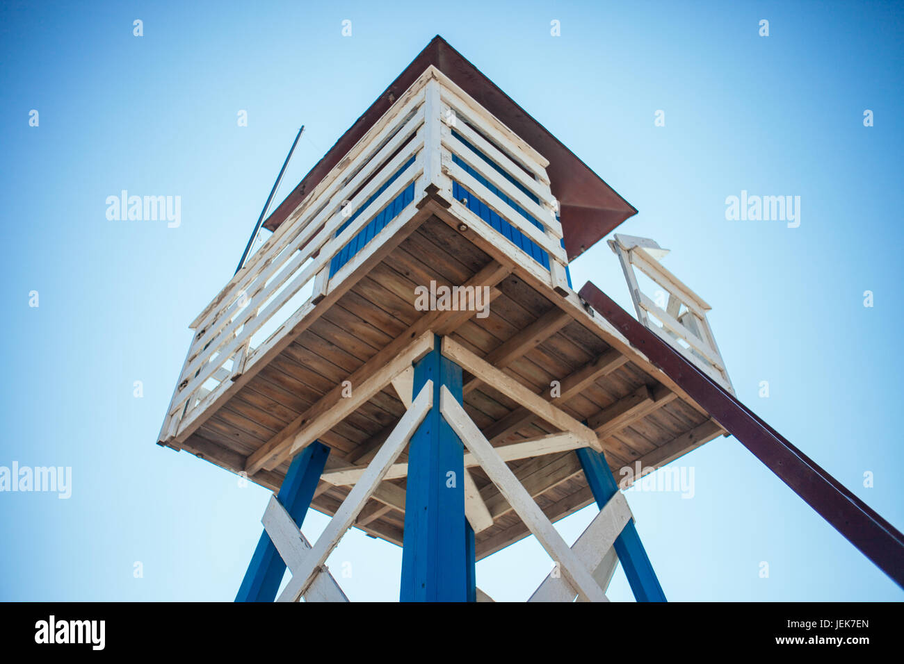 guard tower at the ocean from below Stock Photo - Alamy