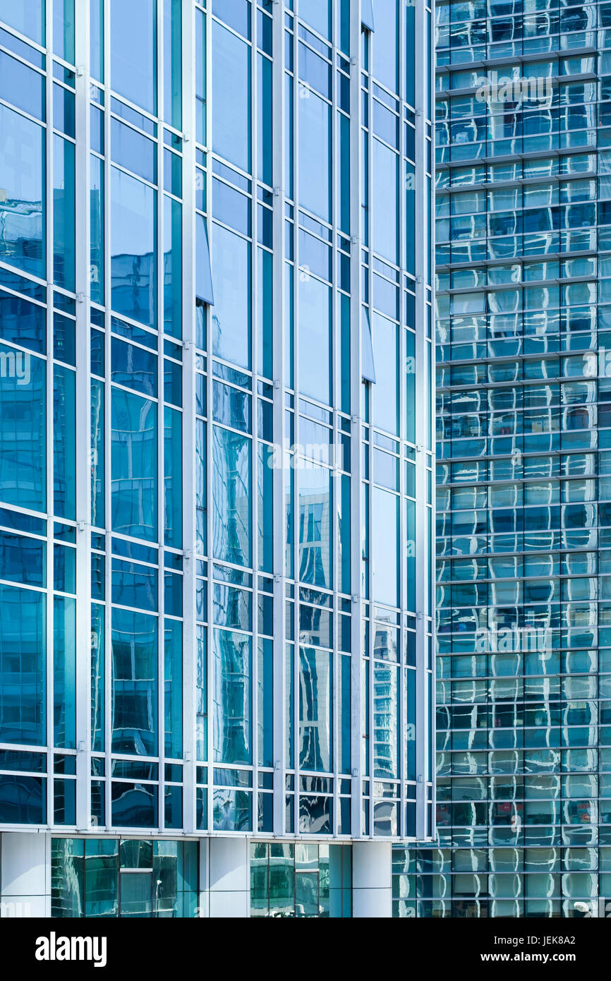 Blue colored glass surface of modern office buildings Stock Photo - Alamy