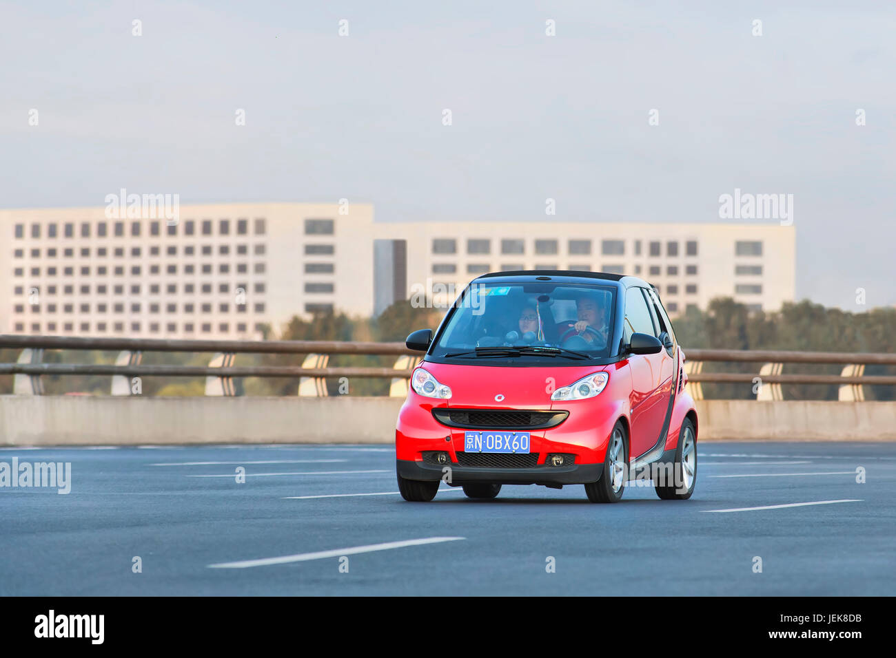 BEIJING-JULY 5. Smart Car on the road. Smart Car sales in China grew 45 ...