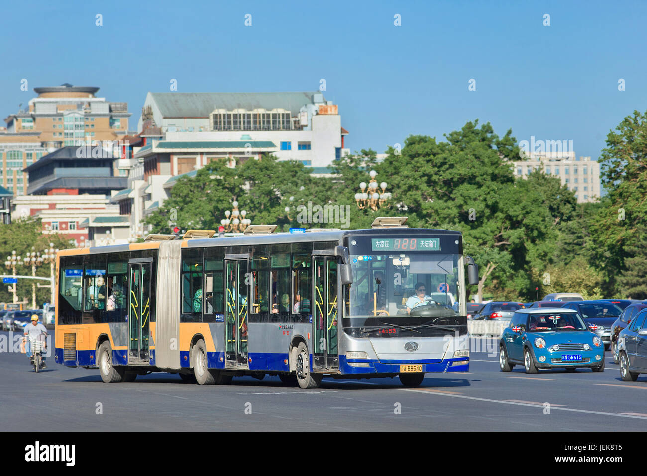 BEIJING-MAY 29. Bendi enters Changan Avenue. In 2011, city's public bus ...