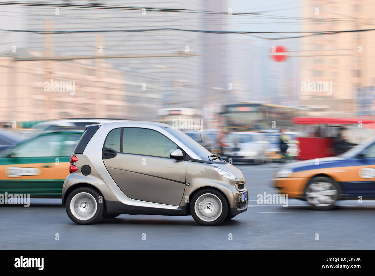BEIJING-DEC. 12. Smart Car on the road. Smart Car sales in China grew ...